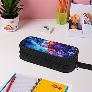 Dispalang School Pencil Case Galaxy Pencil Bag for Students Adult Office Pen Bag Zipper Pencil Box