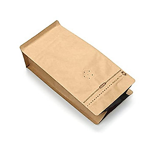 4 Ounce 50 Pieces High Barrier Kraft Paper Coffee Bags Stand Up/Flat Bottom Coffee Pouches with Air Release Valve and Reusable Pull Tab Side Zipper (50, 4oz/0.25lb/100gm)