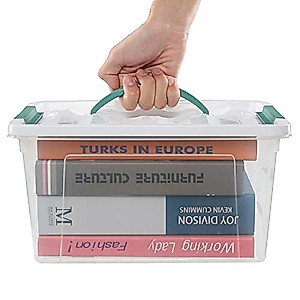 Ggbin 12 Quart Latching Storage Box with Lid, 1 Pack Plastic Organizing Bin