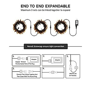 Christmas String Lights Indoor Outdoor - 70 ft 200 LED Low Voltage Waterproof Xmas Lights with 8 Modes Timer Function Plug in for Tree Room Bedroom Wedding Party (Warm White)