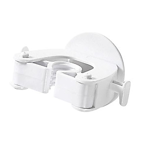 ZlxJJYY Modern Wall Mounted Mop Holder - Stylish Broom Hanger for Bathroom, Laundry Room, Kitchen, Closet - No Drill Installation, ABS Material - Space Saving Organizer