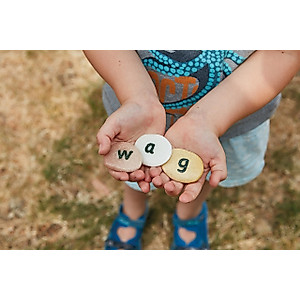 Yellow Door YD-10 Alphabet Pebbles - Lowercase, Kindergarten Grade to 3 Grade, 5" H, 3" L, 3" W