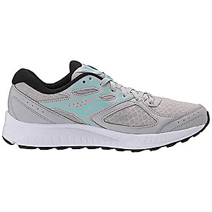 Saucony Women's Cohesion 13 Running Shoe, Grey/Black, 9