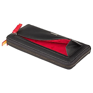 VISCONTI Happy Rainbow Collection Von Leather Zip Around Purse RFID HR82 (Black)