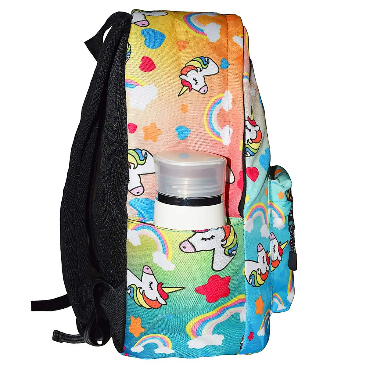 Chiclinco Kids Rainbow Unicorn Backpack Back to School Back Pack for Little Girls Age 5-12 Years Old (Purple)