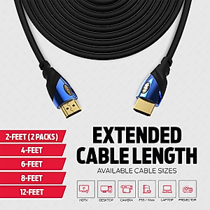 Monster 6ft. 8K Ultra High-Speed HDMI 2.1 Cable 48Gbps with eARC, Certified 8K @60Hz, 4K@120Hz – Compatible with PS5, PS4, Xbox Series X, Roku, Apple, Fire TV, Smart TV, Gaming Monitors