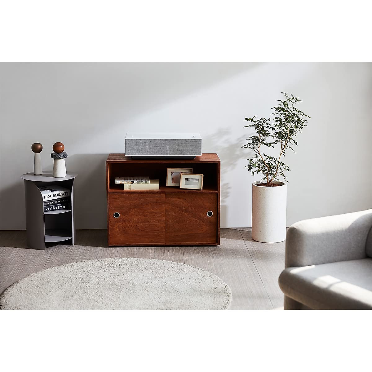 LG CineBeam UHD 4K Projector HU715QW - DLP Ultra Short Throw Laser Smart Home Theater Projector, White