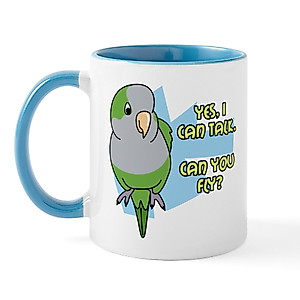 CafePress Can You Fly Quaker Parrot Mug Ceramic Coffee Mug, Tea Cup 11 oz