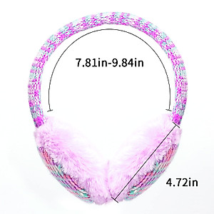 BUTITNOW Kids Knit Earmuffs Soft Plush Comfortable Winter Outdoor Ear Warmers for Boys Girls Age 4-16 Years
