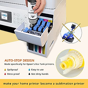 Sublimation Ink for Epson Ecotank 2840 ET-2400 ET-2800 ET-2803 ET-2720 ET-2760 ET-2750 ET2850 ET-15000 EcoTank Printer