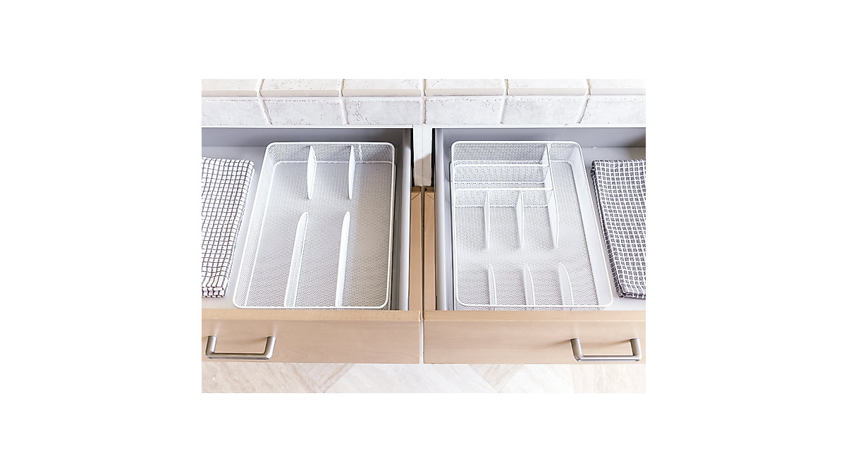 Seville Classics Steel Mesh Drawer Organizer Set - 2-Piece