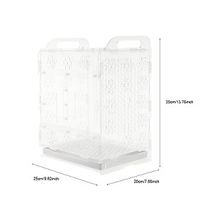 iplusmile Portable Bird Cage, Clear Acrylic Birdcage Hanging Bird Cage House Bird Bath Cage for Parrots, Parakeets, Macaw Lovebirds Bird Accessories
