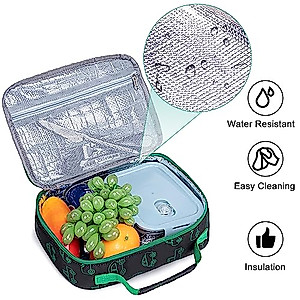 Bluboon Insulated Lunch Box for Kids Boys Girls School Lunch Bags Reusable Cooler Thermal Meal Tote for Picnic (Cartoon Car)