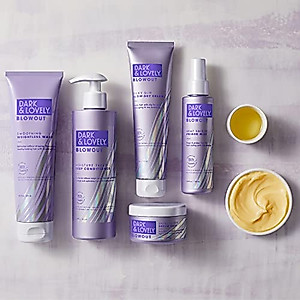 SoftSheen-Carson Dark and Lovely Blowout Moisture Hair Mask & Deep Treatment Conditioner with Castor Oil, For All Hair Types Including Curly, 12 fl oz