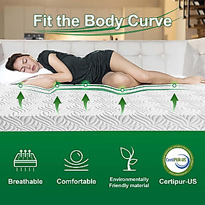 King Size Mattress, 10 Inch Cooling Gel Memory Foam Mattress in a Box, Fiberglass Free Bed Matress for Motion Isolation,Pressure Relief,Medium Firm Feel, CertiPUR-US Certified (King)