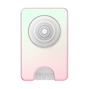 PopSockets Phone Wallet with Expanding Grip, Phone Card Holder, Wireless Charging Compatible, Wallet Compatible with MagSafe® - Mermaid Pink