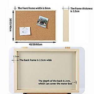 Cork Board Message Board, Wall-Mounted Home Creative Photo Wall, Office Message Board Note Board, Bulletin Board 35x50cm