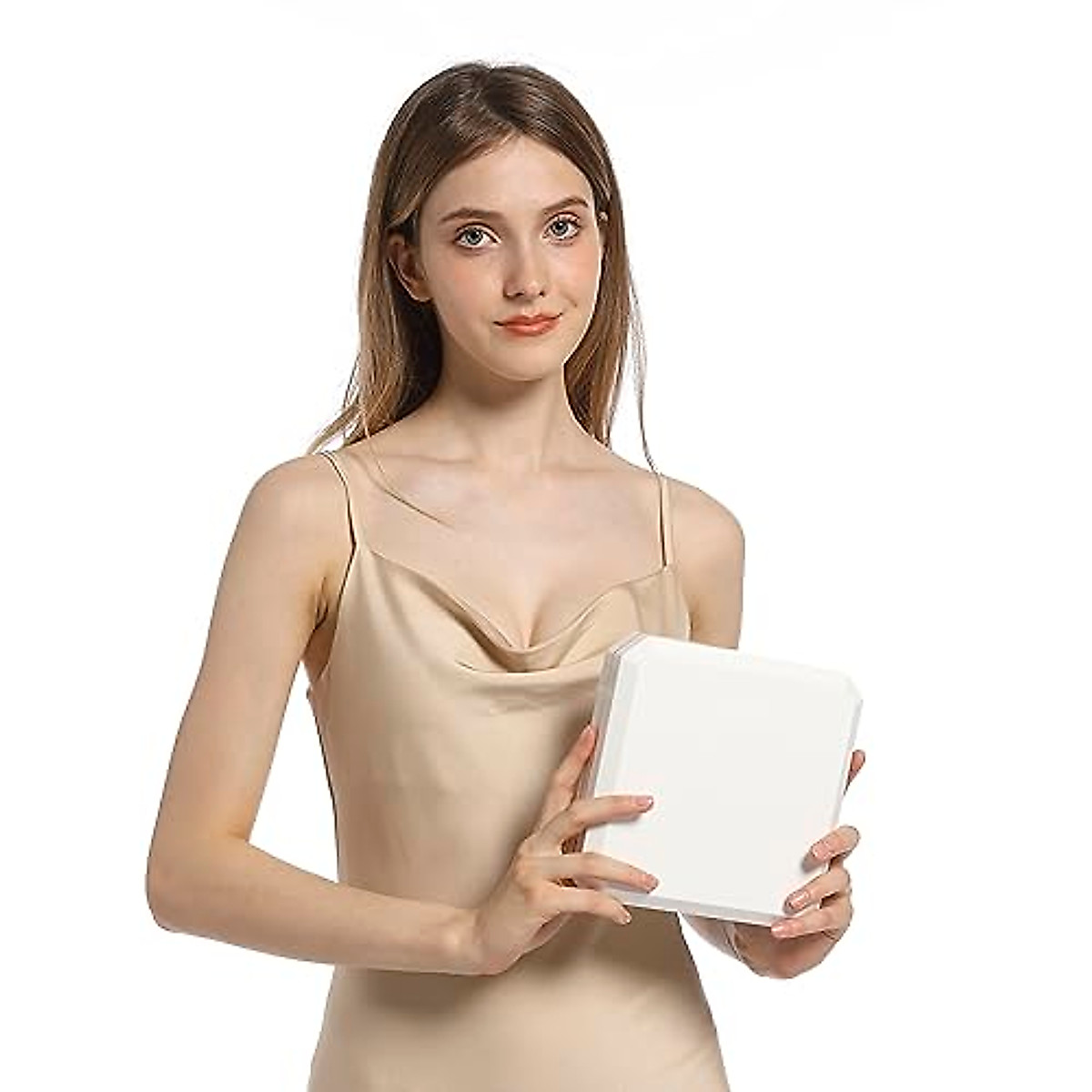 HSLFUAI Necklace Display with Led Light,Jewelry Box for Necklace, Necklace Boxes for Jewelry Gift,Jewelry Gift Box for Wedding, Birthday, Valentine' Day, Mother'S Day, Christmas,Black Velvet Interior