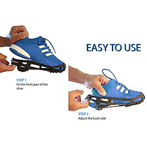 Limm Crampons Ice Traction Cleats Large - Lightweight Snow Cleats for Walking on Snow & Ice - Anti Slip Shoe Grips Quickly & Easily Over Footwear - Portable Ice Grippers for Shoes & Boots