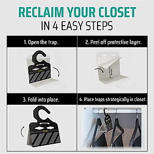 Repelure Premium Moth Traps for Clothes - Moth Traps with Pheromones - Strongest Luring and Stickiest Closet Moth Traps - Clothing Moth Traps - Moth Killer Indoor Moth Repellent for Closets (6 Pack)