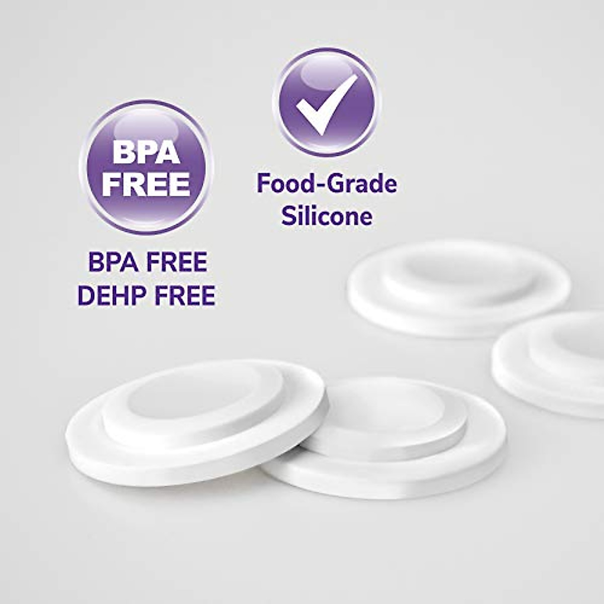 Maymom Sealing Disk Compatible with Lansinoh Bottle Top, Momma Bottles, Not Original Lansino Sealing Disk, Lansinoh Pump Parts, Signature Pro,Smartpump, Manual Breastpump(8ct)