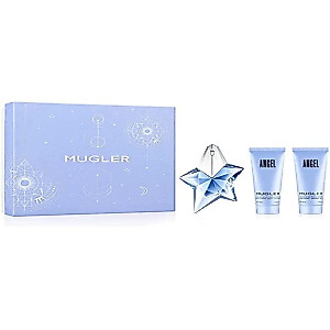 Mugler Thierry Angel Gift Set .8 oz Eau de Parfum Spray for Women w/Lotion and Shower Gel
