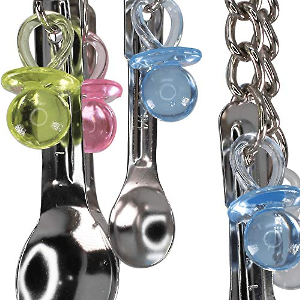 Bonka Bird Toys 2001 Spoon Clacker Durable Stainless Steel Pull Parrot Parrotlet Quaker Cockatiel