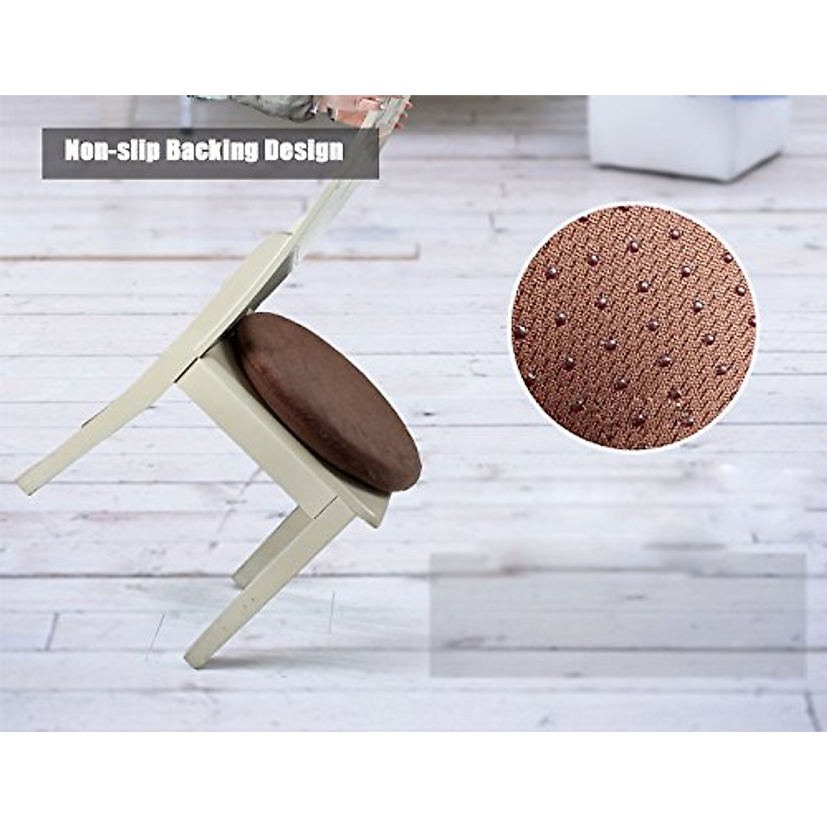 Sigmat Memory Foam Seat Cushion Anti-Slip Soft Round Stool Cushion Chair Pad 16 Inch Grey