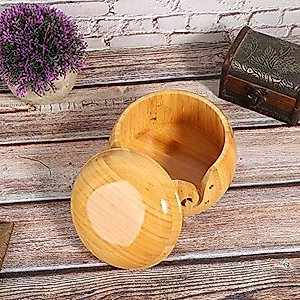 Yarn Bowl, Knitting Yarn Bowl, Weaving Supply, Hand Craft Wooden Contexture for Crochet Knitting