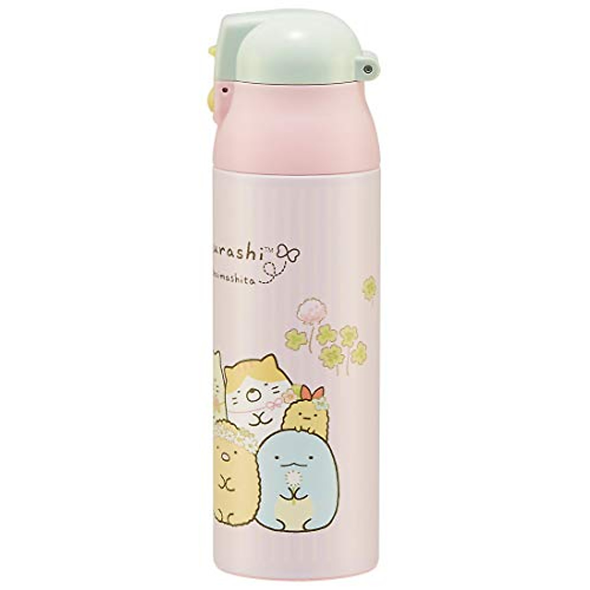 Skater SDPC5 Mug Bottle, 16.2 fl oz (490 ml), Hot and Cold Retention, Stainless Steel Water Bottle, Sumikko Gurashi Cat Soda
