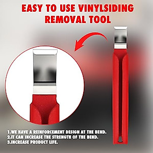 Vinyl Siding Removal Tool with Extra Long Handle- 7 inches Steel Blade Vinyl Installation and Removal Tool - The Ultimate Vinyl Siding Zip Tool - Avoid Damaging Vinyl Siding