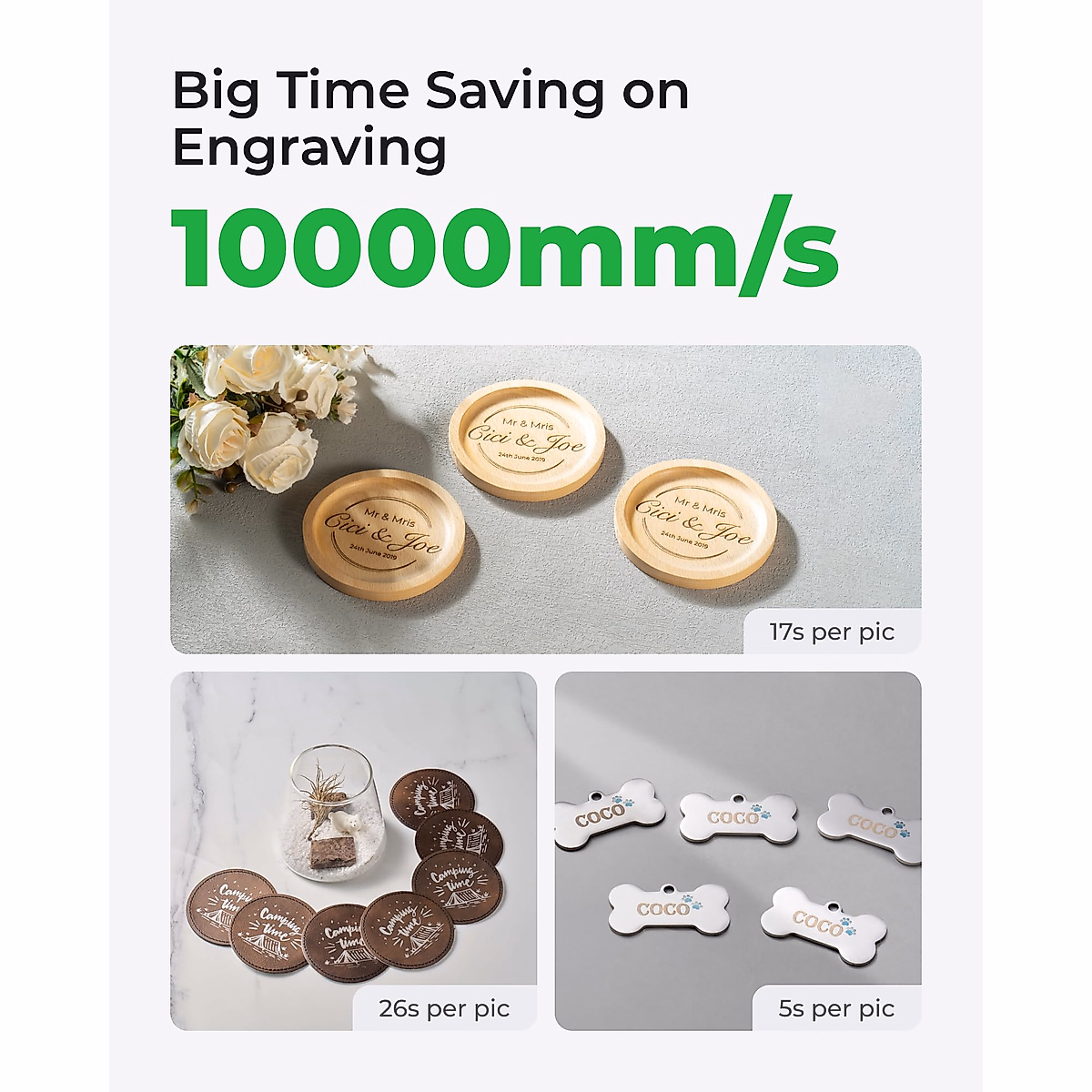 xTool F1 Ultra 20W Fiber & Diode Dual Laser Engraver, 10000mm/s Ultra Fast Laser Engraver and Cutter Machine for Jewelry, Metal, Wood, with Smart Camera, Auto Streamline, 3D Engraving Machine