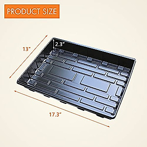 Gardzen 10-Pack Plant Trays Without Holes 17.3" x 13" x 2.3"