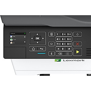 Lexmark MC2535adwe Multifunction Color Laser Printer with a 4.3-inch Color Touch Screen, Wireless Capabilities, Duplex Printing, and Analog Fax (42CC460), White/Gray, Medium