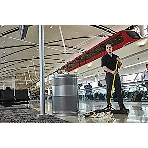 Rubbermaid Commercial Products Maximizer Push-to-Center Broom with Fine Bristle, 36" Wide, Black (2018730)