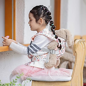 GAGAKU Baby Doll Carrier Front and Back Stuffed Animal Carriers for Little Girls - Pink