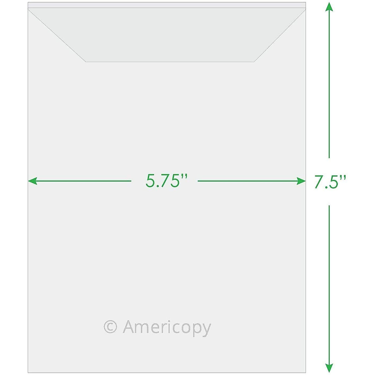 Americopy Clear CPP Die and Stamp Storage Pockets 5.75" x 7.25" - 50 Pieces
