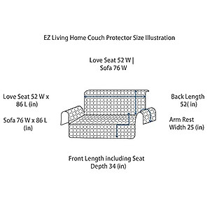 EZ Living Home H302SF7BR Home, Sofa, Brown,Beige,Nature,Chocolate
