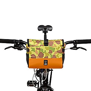 Chrome Industries Doubletrack Handlebar Bag - Pannier Bicycle Crossbody Bag, 5 Liter, Duck Camo
