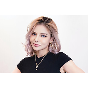 Teitze Gold Dangle Earrings 18k Gold Plated S925 Silver Post Lightweight Drop Earring For Elegant Women Ladies Gift (drop yellow)