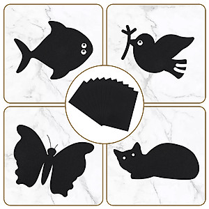 Mozeat Lens Black Felt Fabric, 10 Pcs 11.8 * 7.9 Inch Felt Sheets for Crafts, 1mm Thick Hard Fabric Skin Felt, Stiff Felt Sheet Felt Squares Material for DIY Projects Craftwork Patchwork Decoration