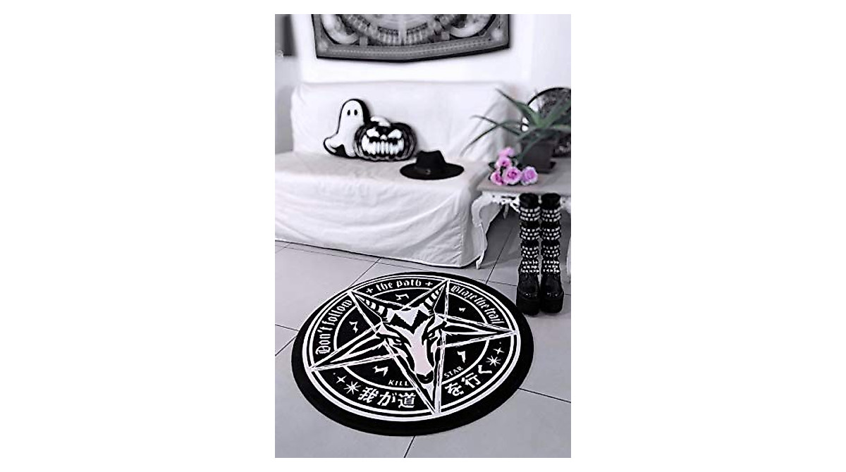 Killstar Baphomet Rug - Gothic Dark Aesthetic Floor Decor