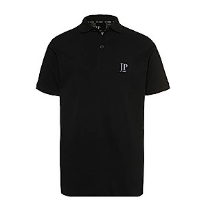 JP 1880 Menswear Big & Tall Plus Size L-8XL 2-Pack Polo Shirts Dark Grey Melange, Black XXXXXX-Large 704317 11