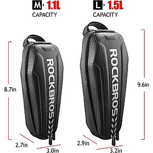 ROCKBROS Top Tube Bike Bag Bike Front Frame Bag EVA Bicycle Bag Bike Accessories Pouch Storage Pack Water Resistant Bike Phone Bag Below 6.2"/6.5" for Mountain Road Bike
