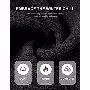 YADIFEN Thermal Underwear for Women Long Johns Sets Base Layer Fleece Lined Long Underwear Pajamas Winter Warm Top Bottom Black