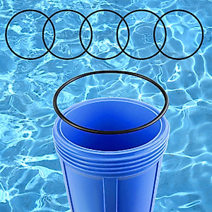 6pcs O-Ring Compatible with GE HHRING for Whole Home Filtration Models GXWH30C GXWH35F GXWH38F GXWH38S GXWH40L WS03X10039 FXHSC FXHTC, Whole House Water Filter O-Ring Replacement Gasket Seal Black