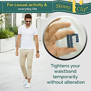 Skinny Clip Waistband Tightener - Replace Belts For Women & Men Hold Up Your Pants Waist Cinch Adjustable Pant Skirts Shorts Jeans Multicolor 4 Pack