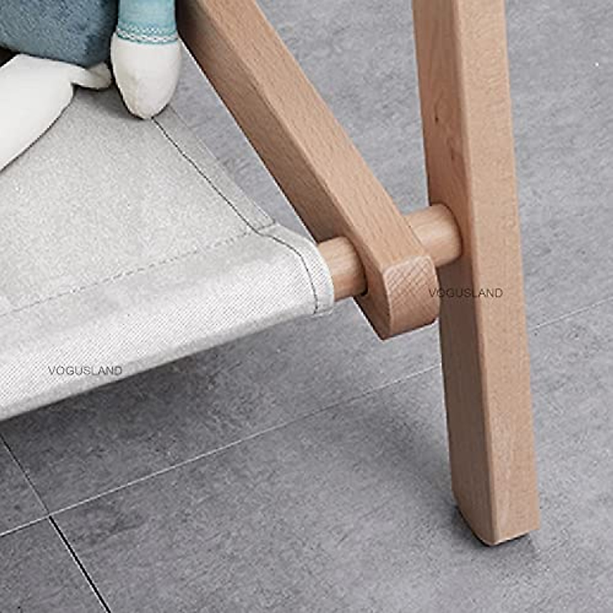 VOGUSLAND Dress up Rack, Child Garment Rack, Kids Clothing Rack with Storage Shelf (Natural Beech, 38" L x 14.5" W x 40" H)