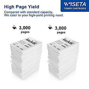 WISETA TN227 TN 227BK Compatible Toner Cartridge Replacement for Brother TN227 TN227BK TN-227 TN223BK TN223 Compatible with MFC-L3770CDW MFC-L3750CDW HL-L3290CDW HL-L3210CW HL-L3230CDW, 2 Black