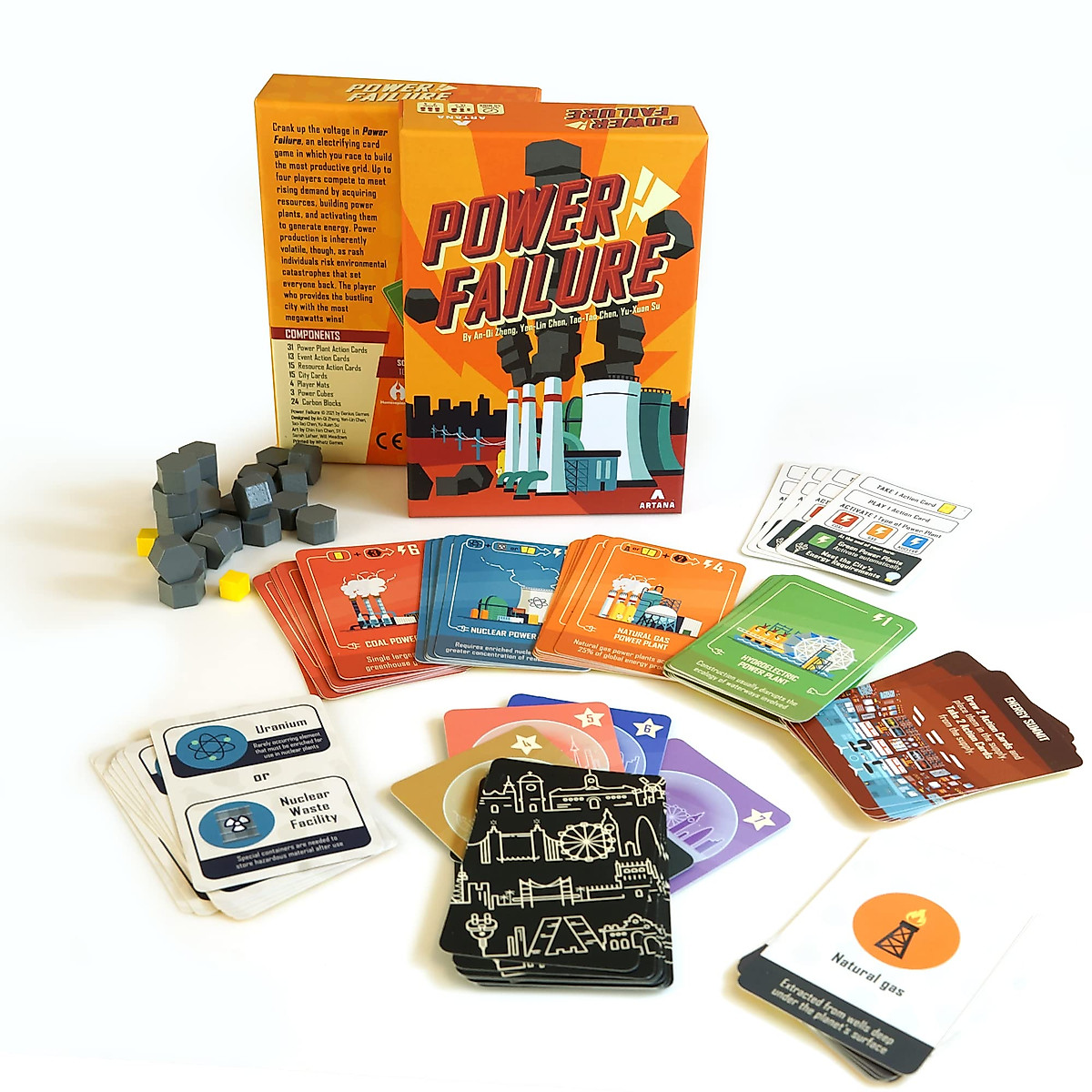 Power Failure: A Strategy Card Game About Power Plants and Energy Generation – Science Board Game on Nuclear, Renewable, and Fossil Fuels - Educational STEM Board Game for Gamers, Adults and Families